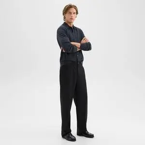 Theory Wide-leg Drawstring Pant - Black