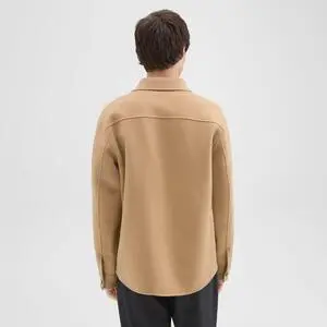 Theory Shirt Jacket In Double-face Wool-cashmere