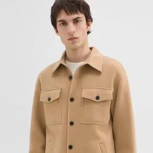 Theory Shirt Jacket In Double-face Wool-cashmere