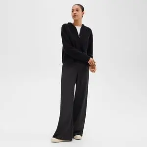 Theory Wide-leg Pant In Double-knit Jersey