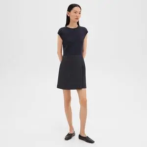 Theory Mini Wrap Dress In Tweed