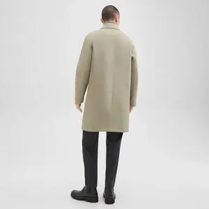 Theory Overcoat In Cotton Twill