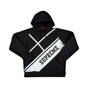 Supreme Diagonal Hooded Sweatshirt - Black