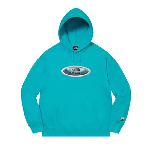 Supreme X The North Face Lenticular Mountains Hooded Sweatshirt - Teal