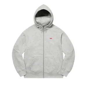 Supreme Small Box Facemask Zip Up Hooded Sweatshirt - Grey