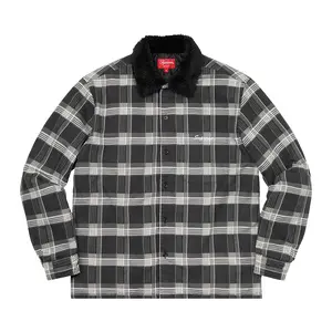 Supreme Faux Fur Collar Flannel Shirt