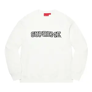 Supreme Shattered Logo Crewneck - White