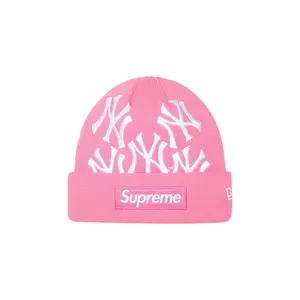 Supreme X New Era Box Logo Beanie - Pink