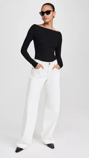 Enza Costa Silk Knit Boat Neck Top