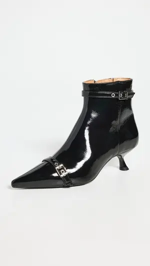 GANNI Eyelets Kitten Heel Booties