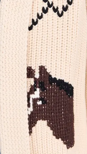 The Great. The Horse Lodge Cardigan - Cream