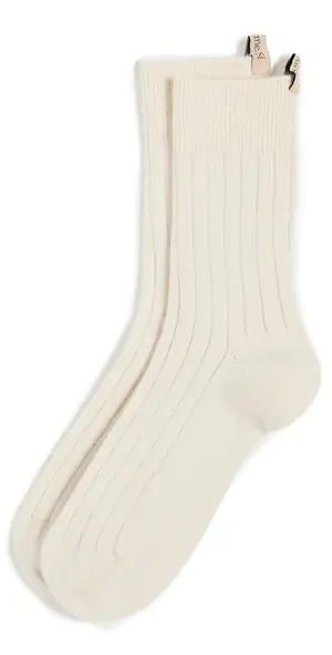 Comme Si Cashmere Socks - Cream