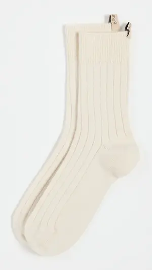 Comme Si Cashmere Socks - Cream