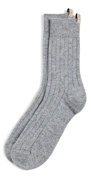 Comme Si Comme Si Cashmere Socks Heather Grey