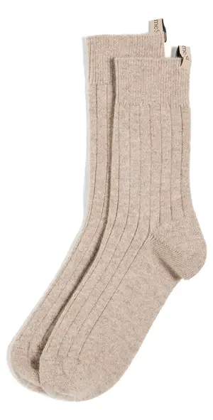 Comme Si Comme Si Cashmere Socks Oatmeal