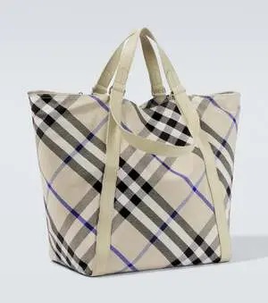 Burberry Check Large Jacquard Tote Bag