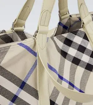 Burberry Check Large Jacquard Tote Bag