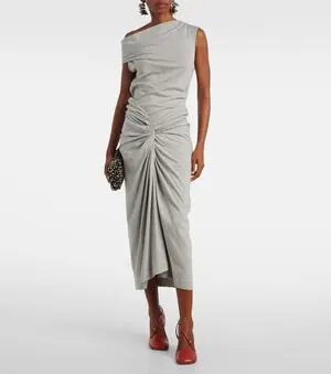 Dries Van Noten Draped Cotton Jersey Top