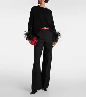 Valentino Garavani Vlogo Lockette Leather Ankle Boots