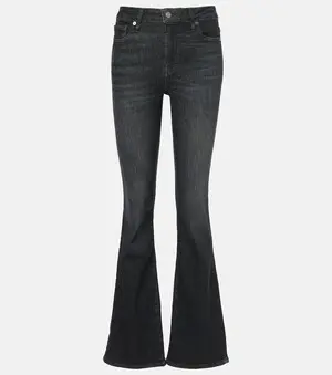 FRAME Le Mini High-rise Bootcut Jeans - Grey