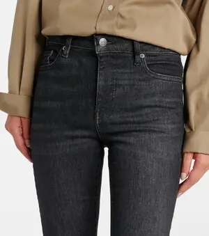 FRAME Le Mini High-rise Bootcut Jeans - Grey