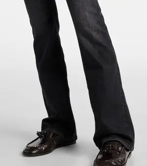 FRAME Le Mini High-rise Bootcut Jeans - Grey
