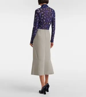 Dries Van Noten Cotton-blend Midi Skirt