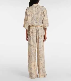 Dries Van Noten Floral Wide-leg Pants - Neutrals