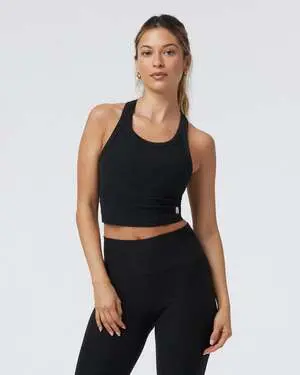 Vuori Elevation Racerback Tank Top - Black Heather