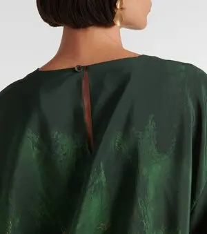 Dries Van Noten Ombré Silk-blend Top - Green