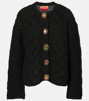 La DoubleJ Embellished Cardigan - Black