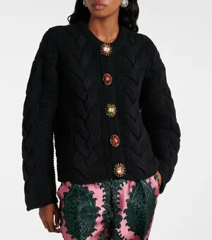 La DoubleJ Embellished Cardigan - Black