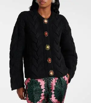 La DoubleJ Embellished Cardigan - Black