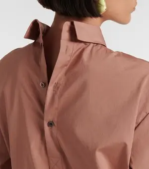 Dries Van Noten High-neck Cotton Blouse