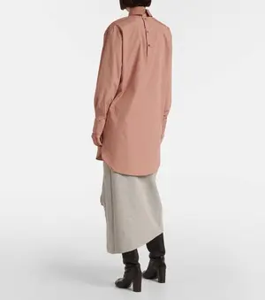 Dries Van Noten High-neck Cotton Blouse