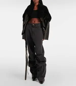 Y/project Evergreen Draped Cuff Wide-leg Jeans