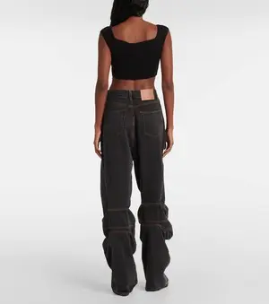 Y/project Evergreen Draped Cuff Wide-leg Jeans