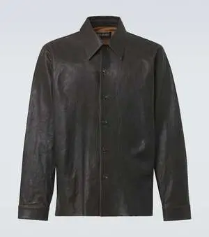 Our Legacy Welding Leather Overshirt