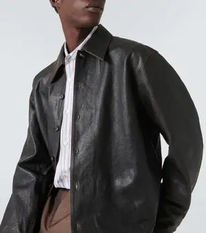 Our Legacy Welding Leather Overshirt