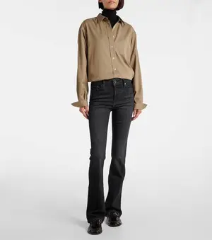 FRAME Le Mini High-rise Bootcut Jeans