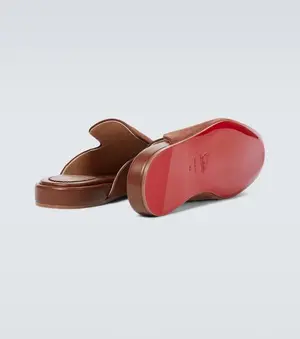 CHRISTIAN LOUBOUTIN Coolito Flat Mules - Brown