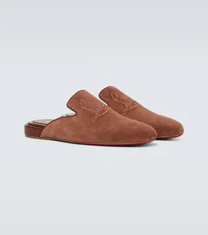 CHRISTIAN LOUBOUTIN Coolito Flat Mules - Brown