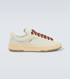 LANVIN Lite Curb Suede Sneakers - White