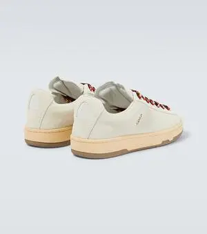 LANVIN Lite Curb Suede Sneakers - White