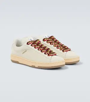 LANVIN Lite Curb Suede Sneakers - White