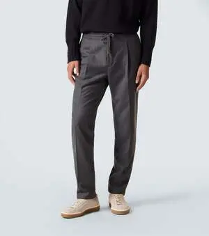 SLOWEAR Incotex Wool Tapered Trousers - Grey