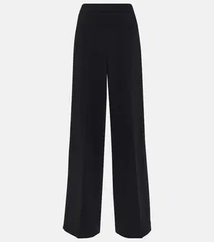 JOSEPH Alane High-rise Wide-leg Pants - Black