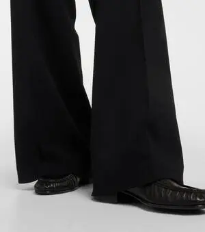 JOSEPH Alane High-rise Wide-leg Pants - Black