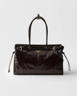 Prada Leather Handbag - Brown
