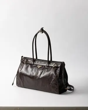 Prada Leather Handbag - Brown